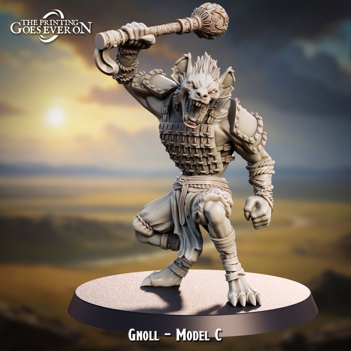 3D Printable Gnolls - Presupported by The Printing Goes Ever On